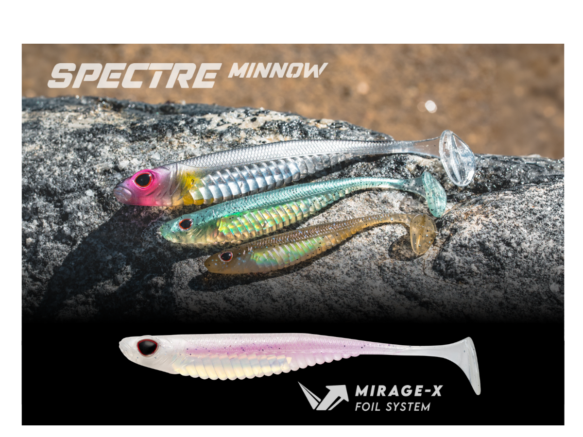 Spectre Minnow Mirage X Foil Softbait Paddletail by Nomad Design
